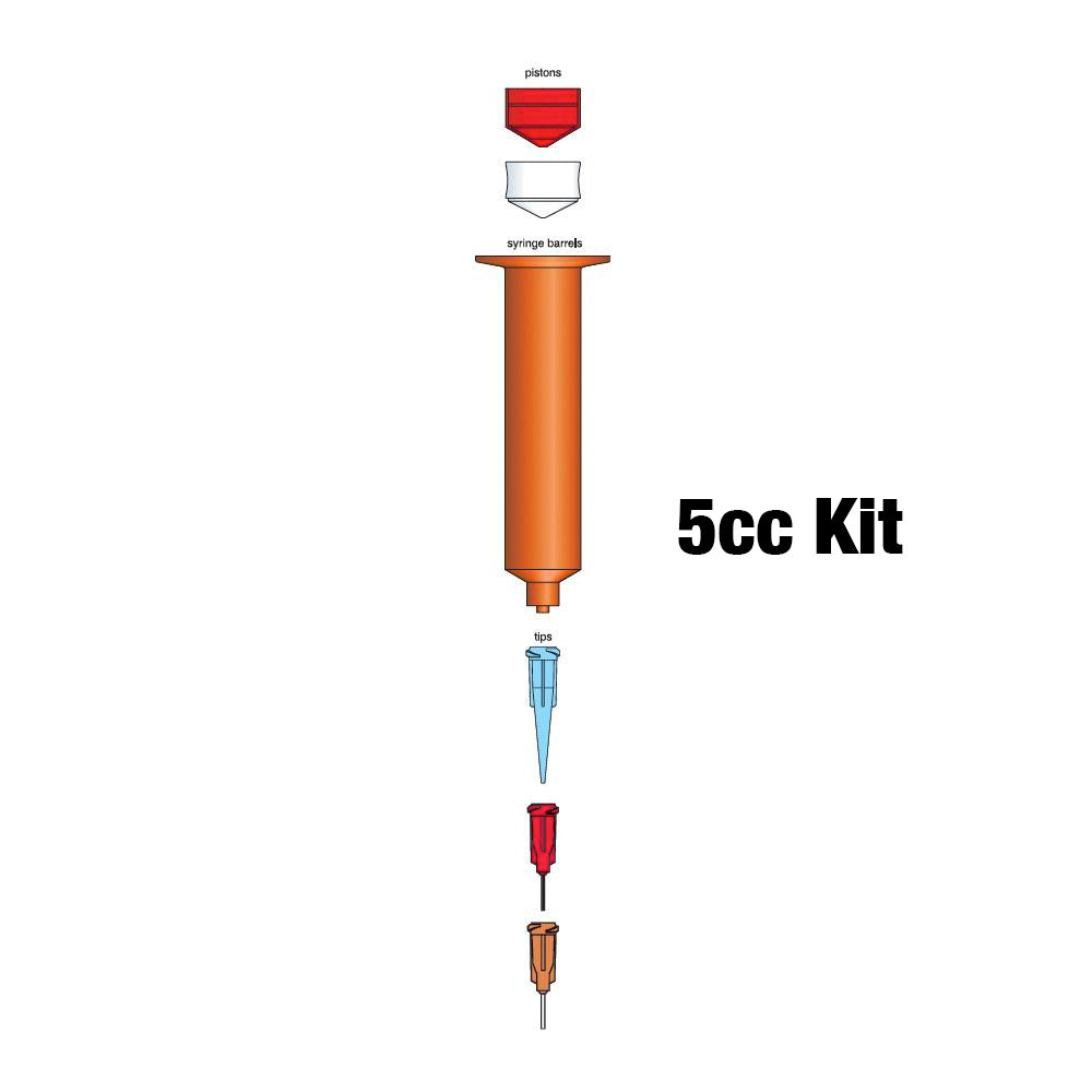 5 CC Syringe, Piston and Tip Dispensing Kits - Configurable